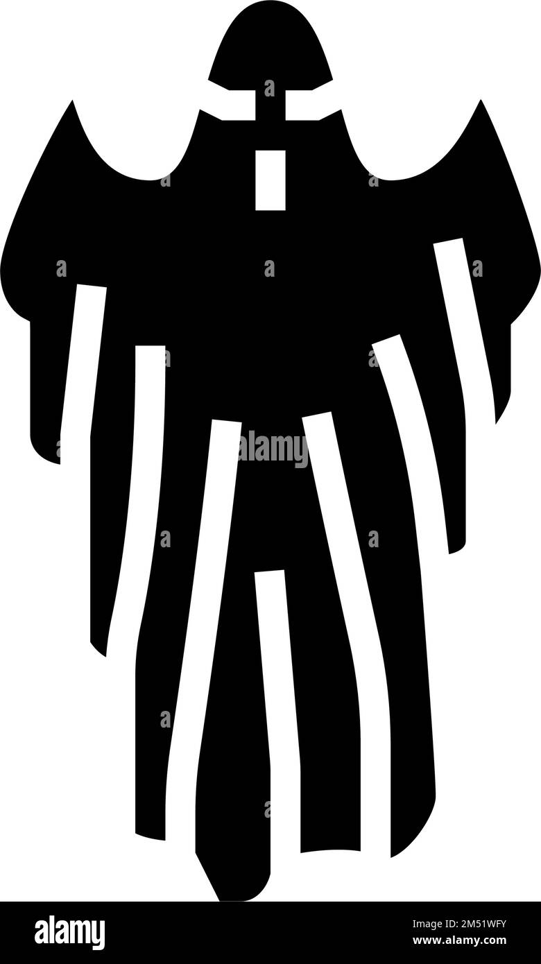Scary ghost glyph icon Cut Out Stock Images & Pictures - Alamy