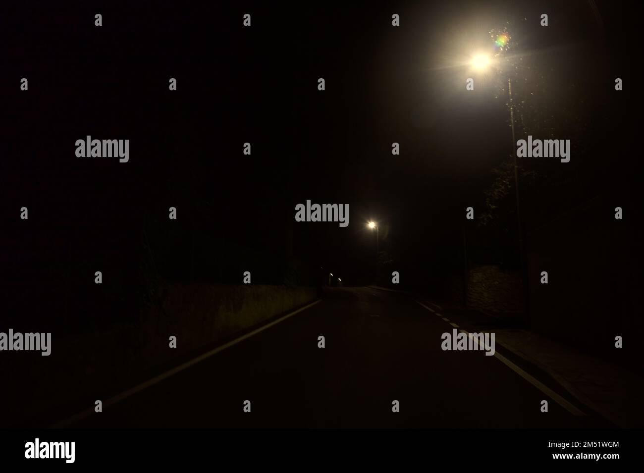 Countryside street lamps night hi-res stock photography and images - Alamy
