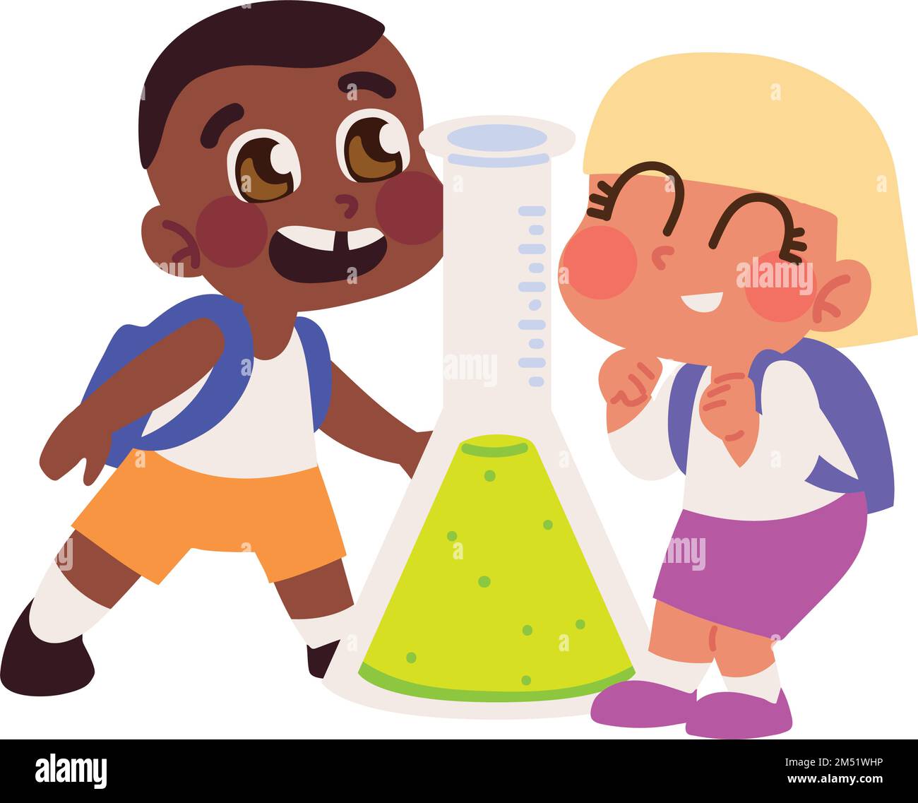 Students in science laboratory Stock Vector Images - Alamy