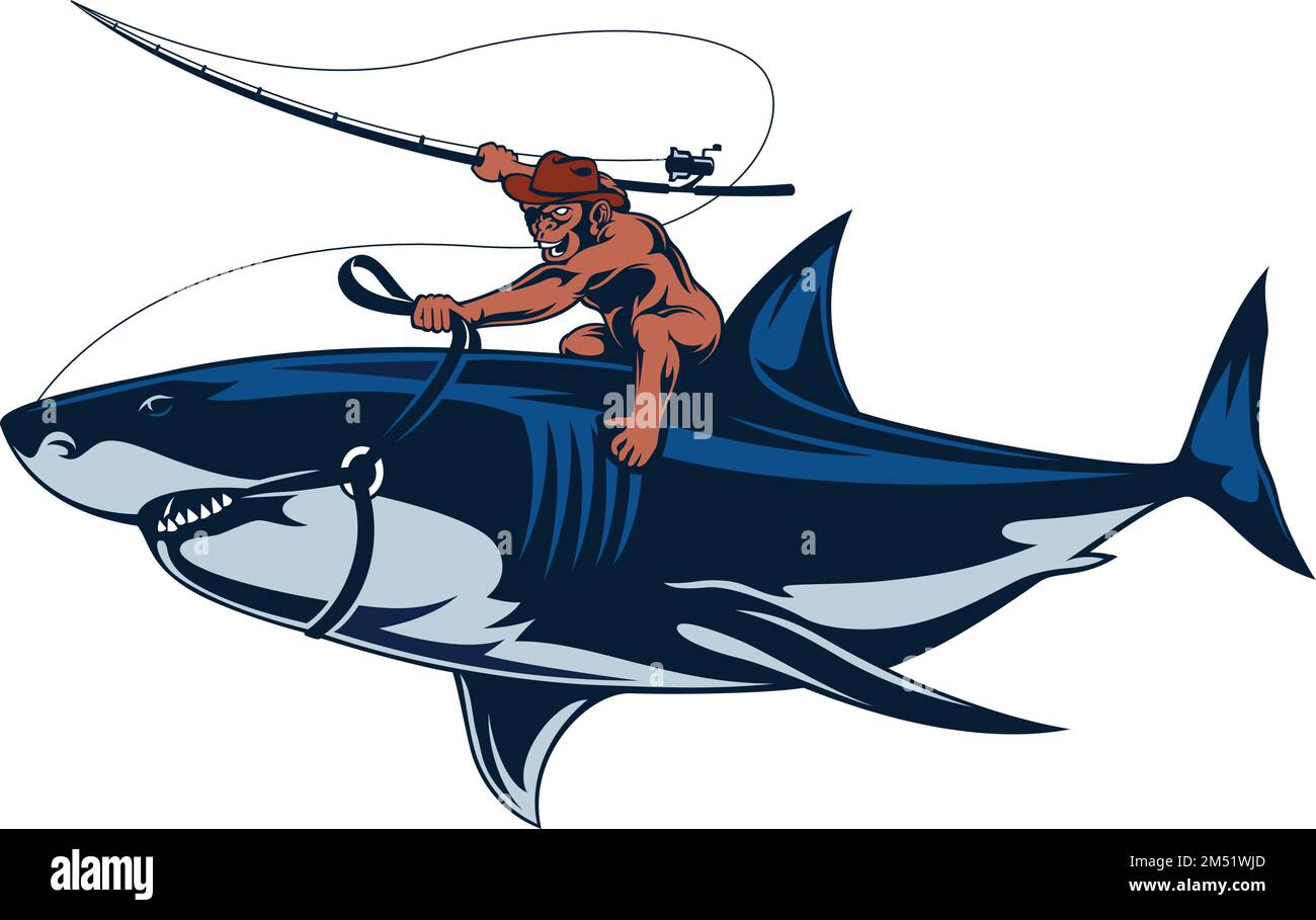 Monkey mouth wide open teeth Stock Vector Images - Alamy