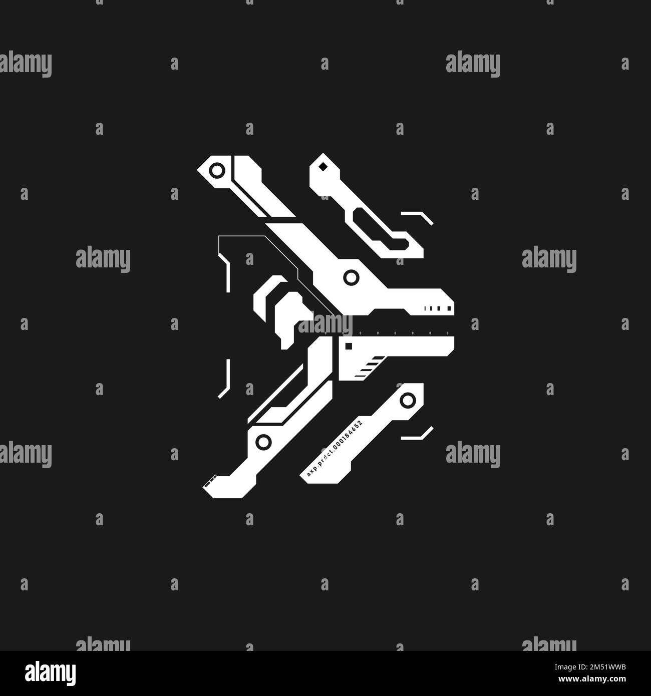 Cyberpunk arrow. Cyberpunk interface element. Futuristic pointer ...