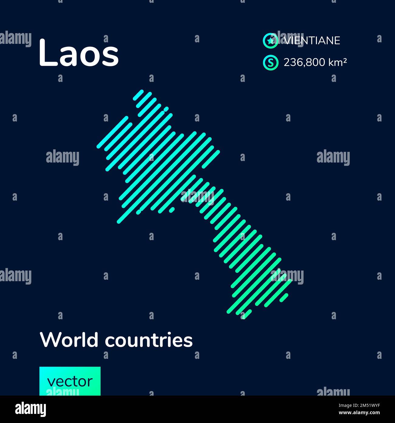 Laos map Stock Vector Images - Alamy