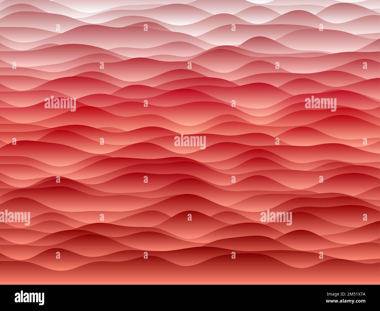 Abstract curves background. Smooth curves with gradients in red colors ...