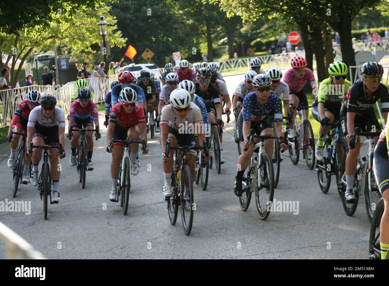 Women's cycling at the Lake Bluff Criterium 2022 during the ...