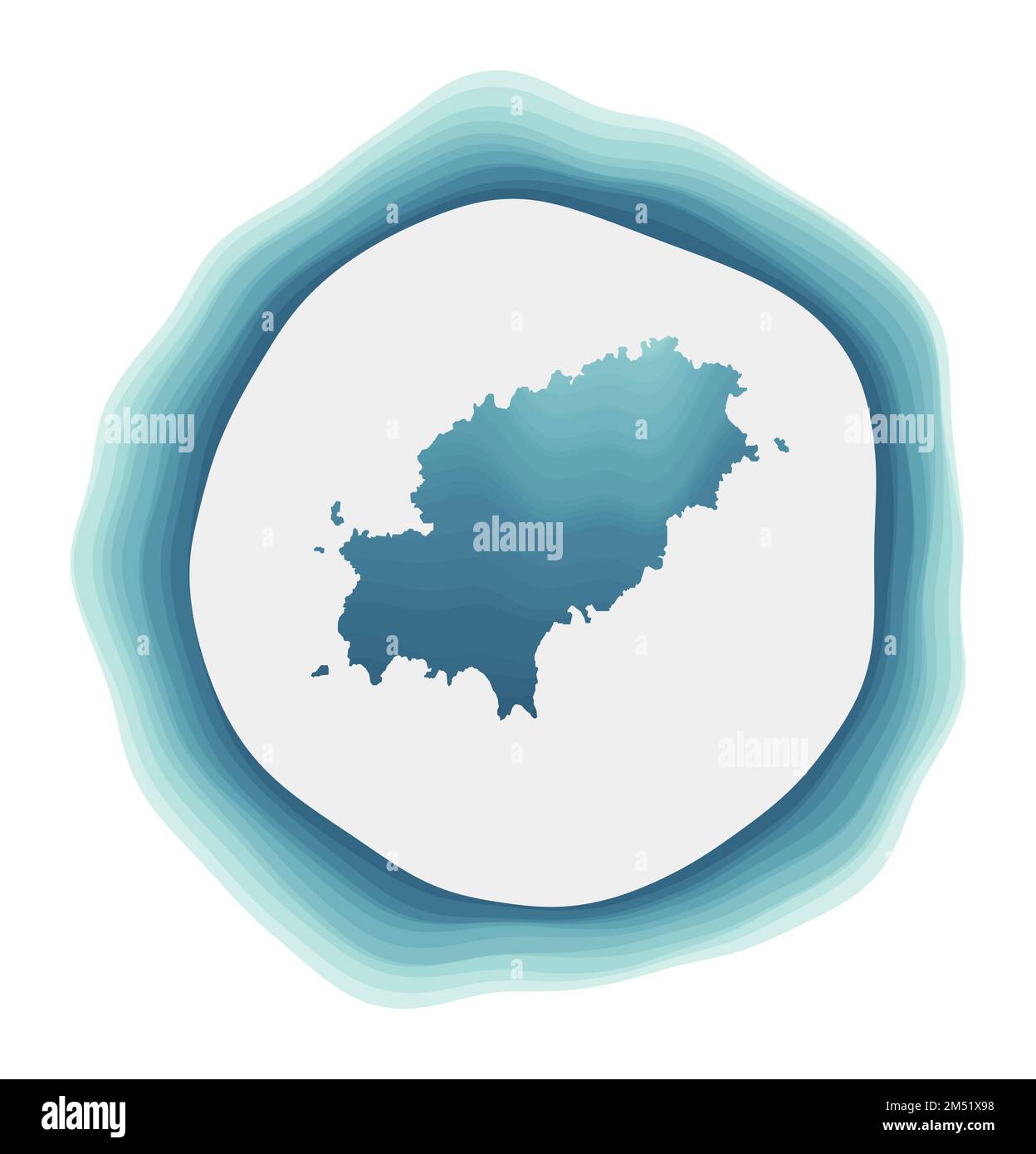 Ibiza logo. Badge of the island. Layered circular sign around Ibiza ...