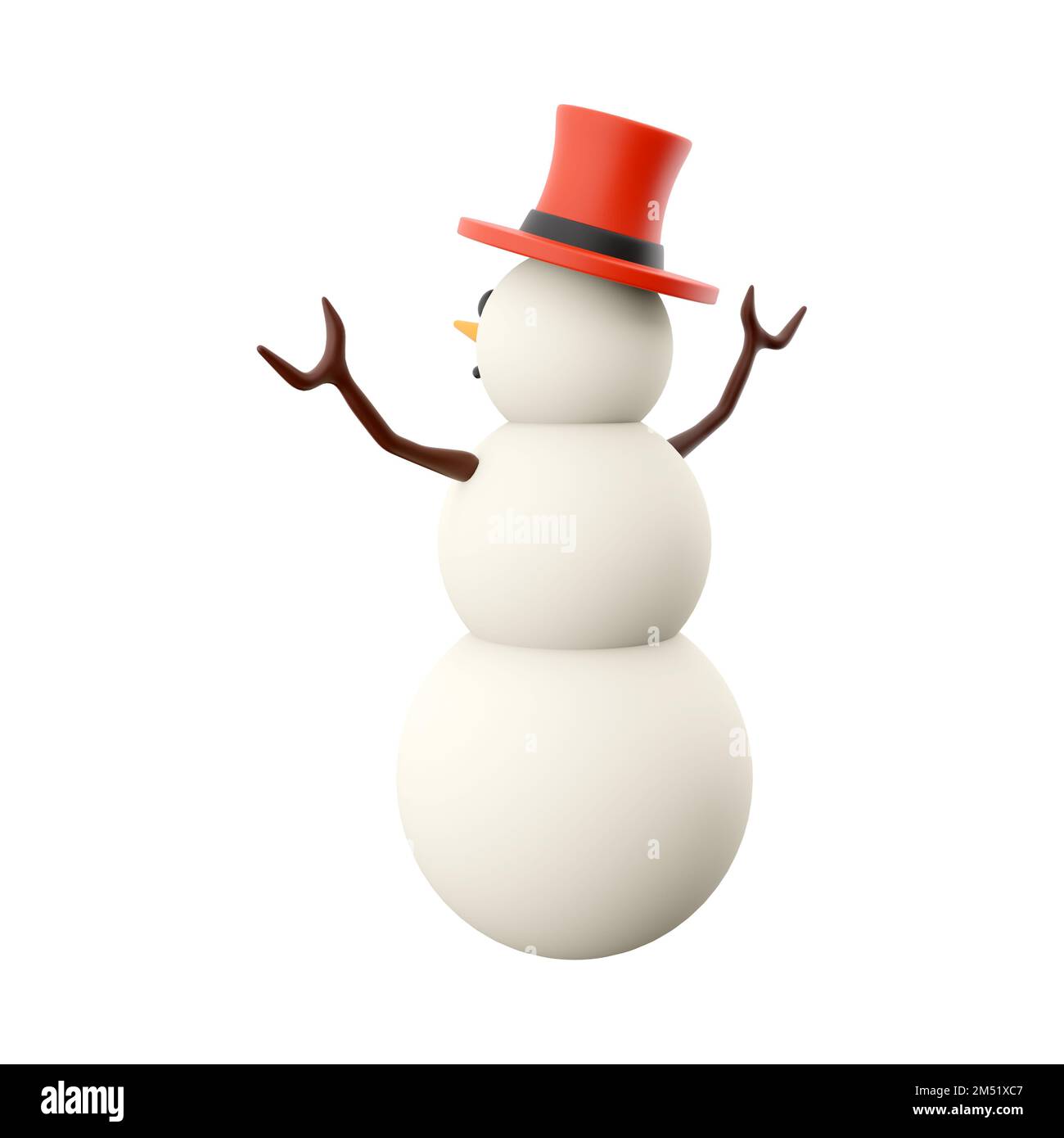 3D rendering Snowman 3D winter season. 3D rendering snowman, icon Stock ...