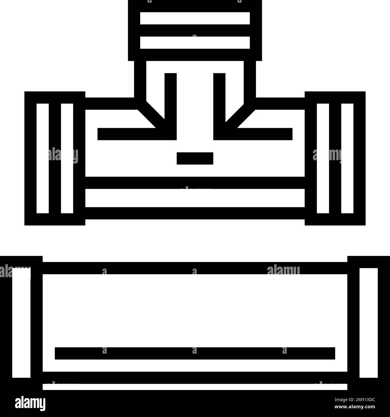 pipe copper metal line icon vector illustration Stock Vector Image ...