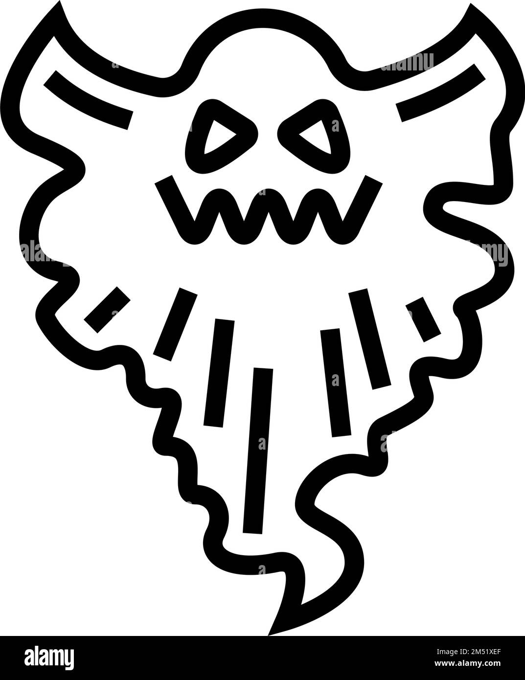 demon ghost line icon vector illustration Stock Vector Image & Art - Alamy