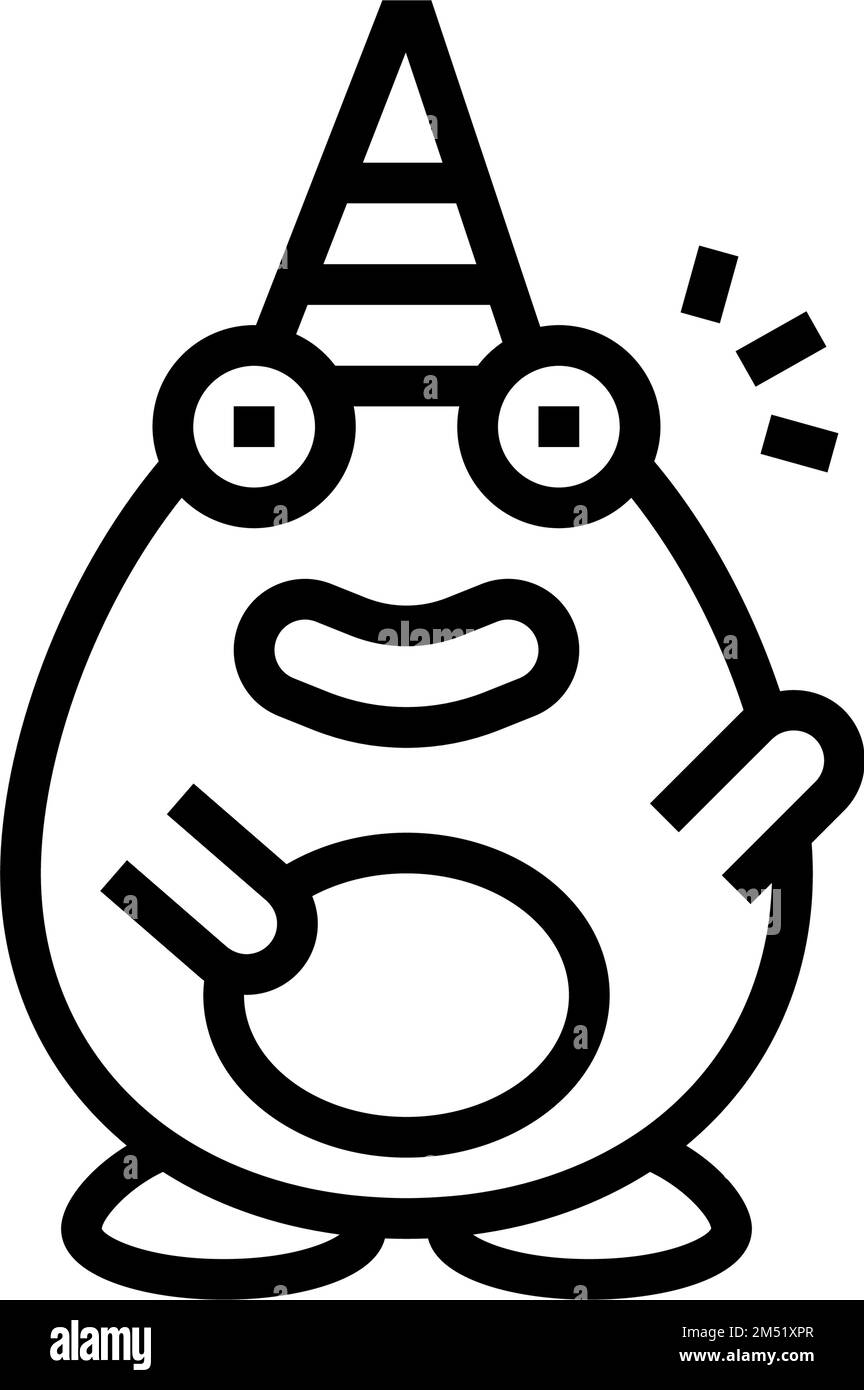 Party Monster Alien Line Icon Vector Illustration Stock Vector Image And Art Alamy