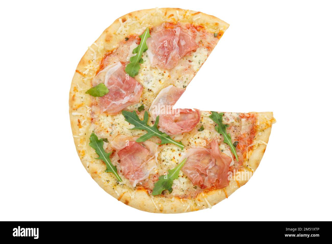 Ham pizza prosciutto diagram chart info isolated on a white background ...