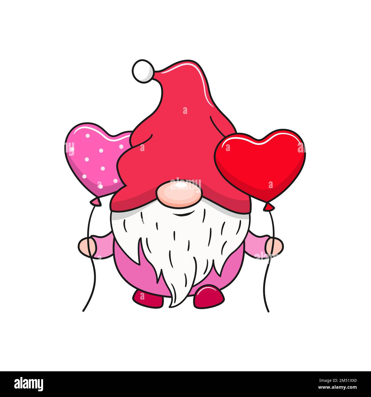 Cute cartoon Valentines day gnome Stock Vector Image & Art - Alamy