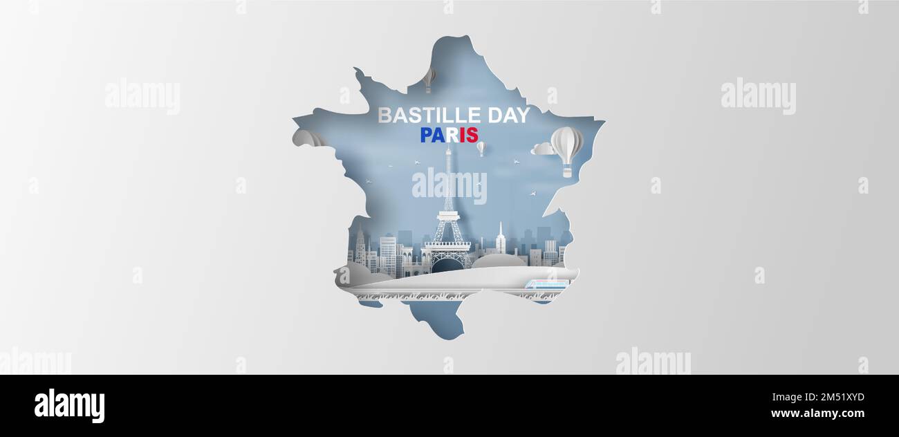 Happy Bastille Day. French National Day poster and banner concept ...