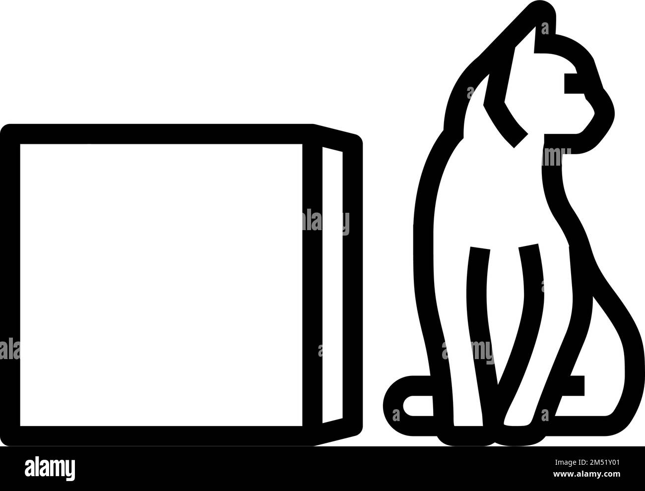 beside preposition english line icon vector illustration Stock Vector ...