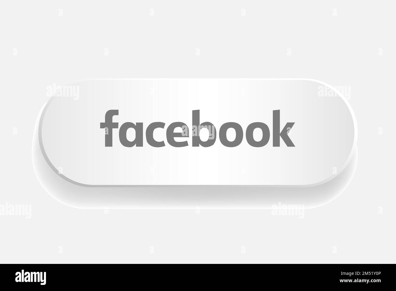 Facebook logo sign on white button Stock Vector Image & Art - Alamy