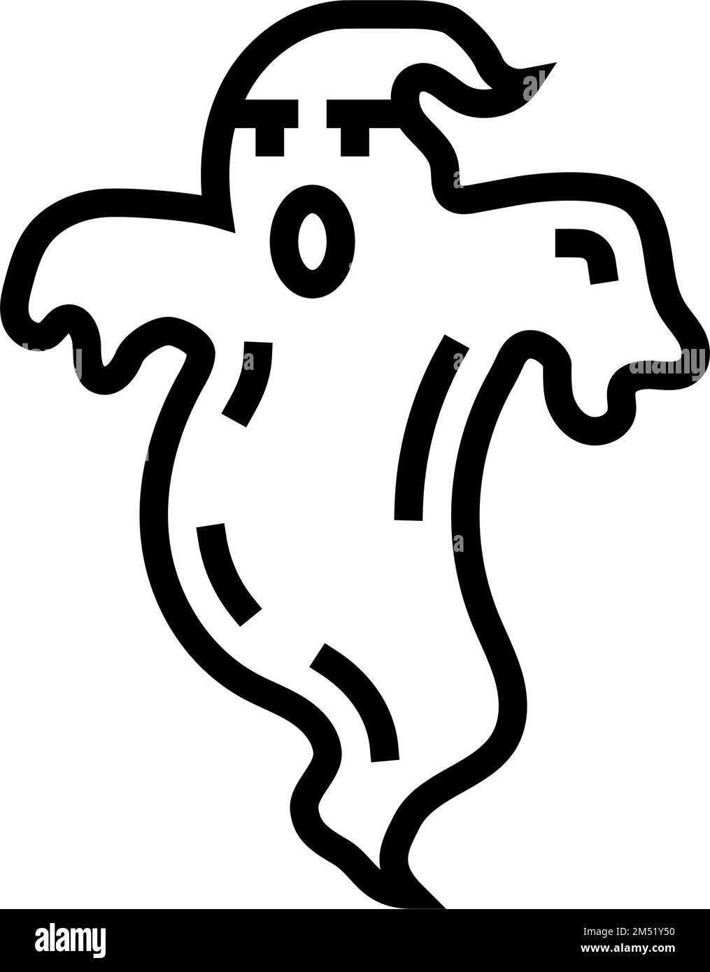 spooky ghost line icon vector illustration Stock Vector Image & Art - Alamy