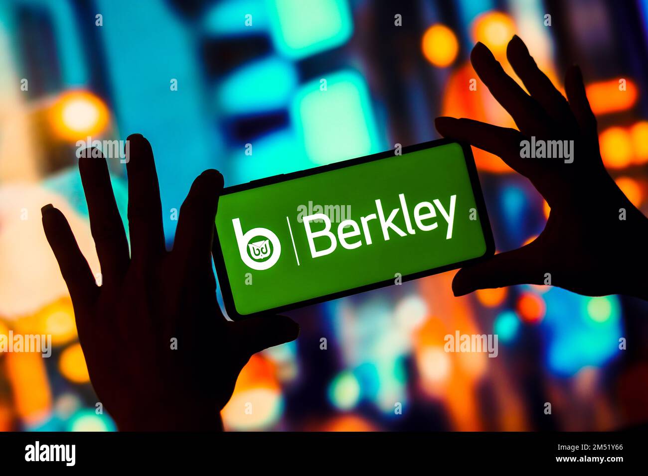 In this photo illustration, the W. R. Berkley Corporation logo is ...