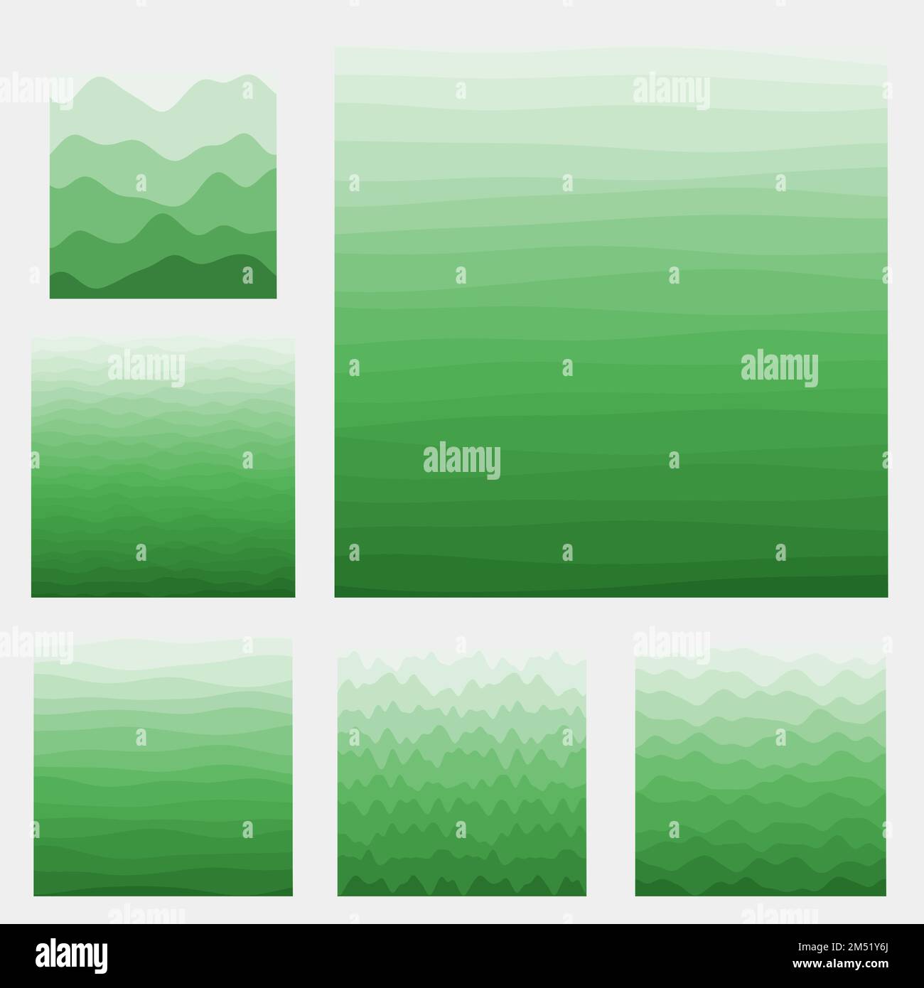 Abstract waves background collection. Curves in green colors. Classy ...