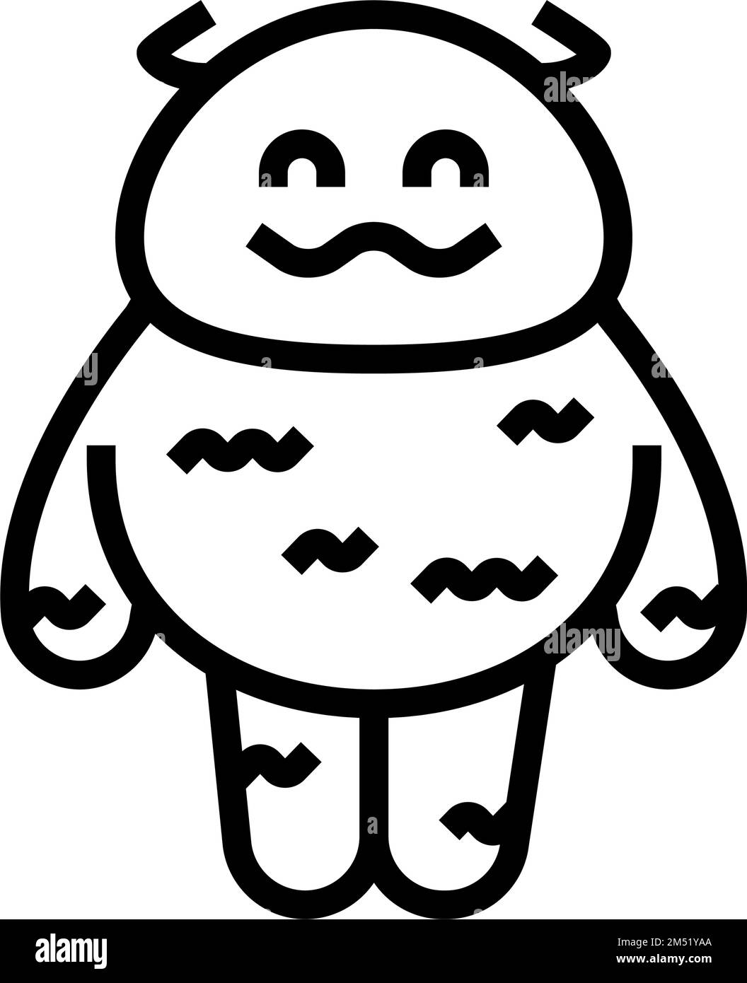 toy monster cute line icon vector illustration Stock Vector Image & Art ...