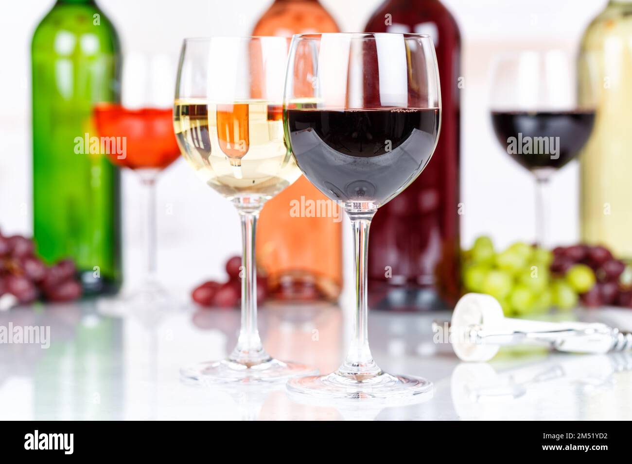 Red wine in a glass grapes alcoholic beverage Stock Photo - Alamy