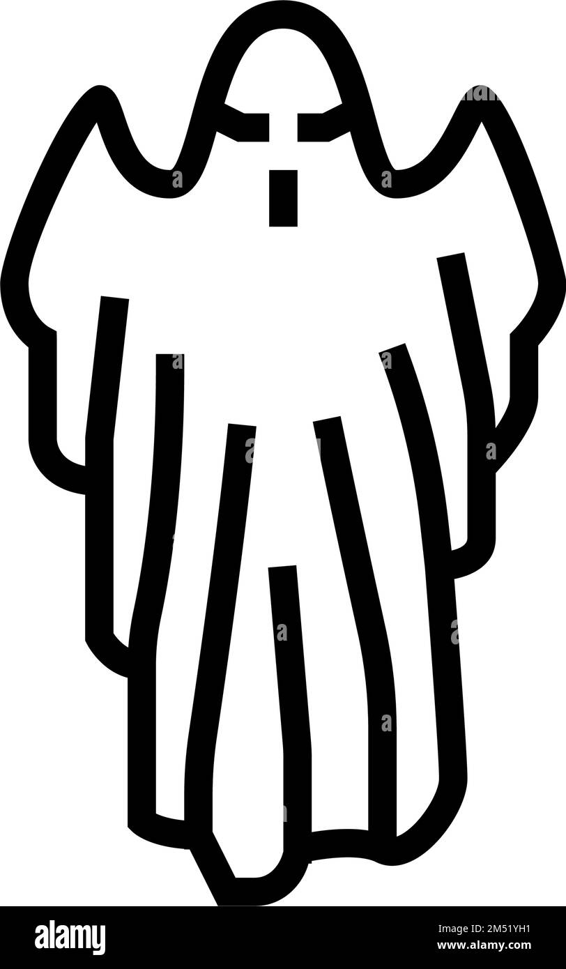 scary ghost line icon vector illustration Stock Vector Image & Art - Alamy