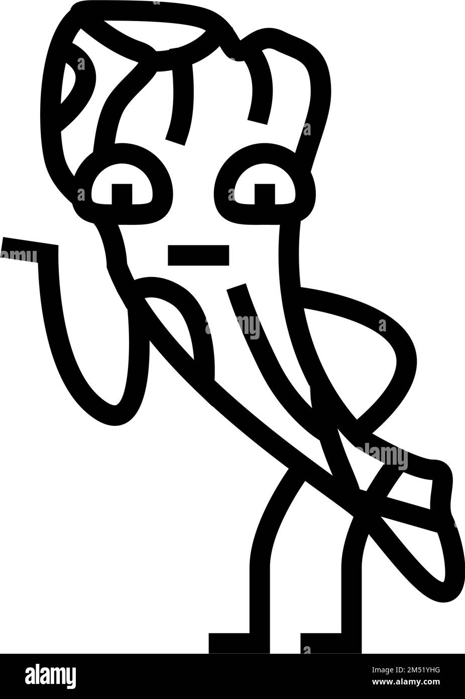 mutton meat character line icon vector illustration Stock Vector Image ...