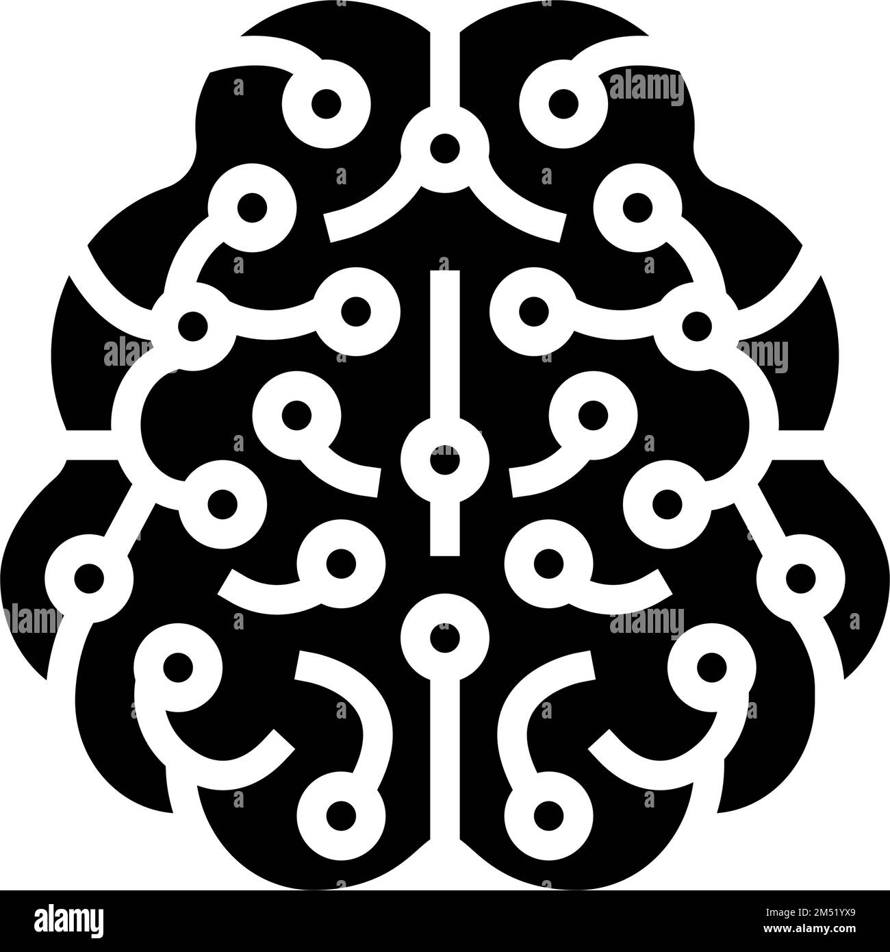 intelligence brain glyph icon vector illustration Stock Vector Image ...