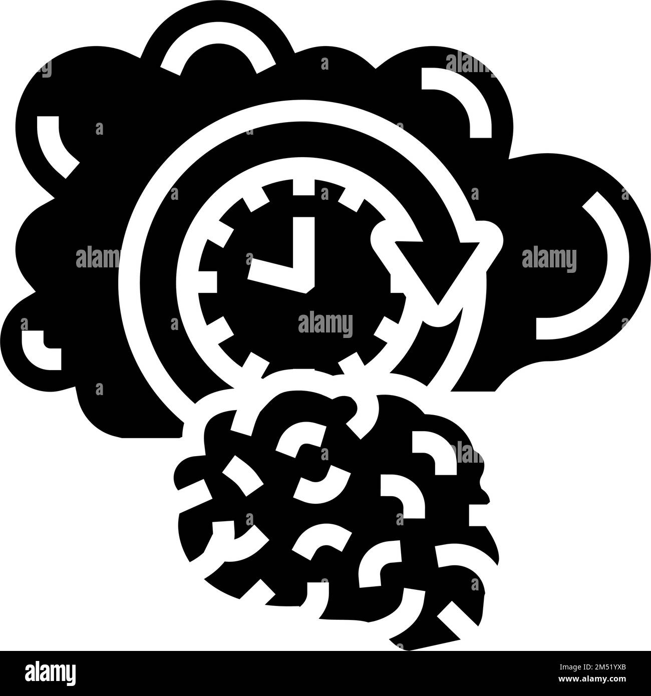 memory brain glyph icon vector illustration Stock Vector Image & Art ...