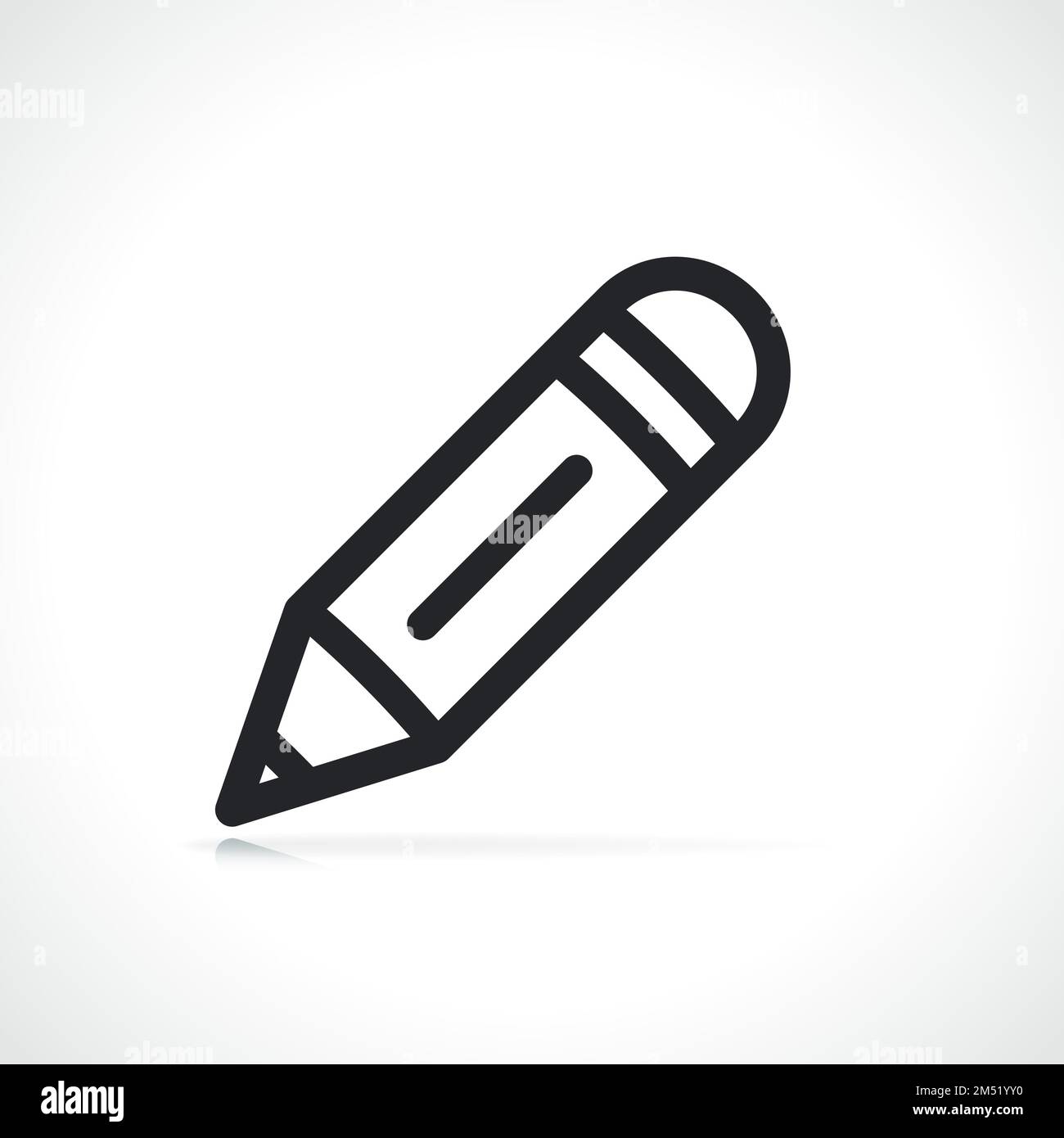 Illustration of pencil or edit line icon Stock Vector Image & Art - Alamy