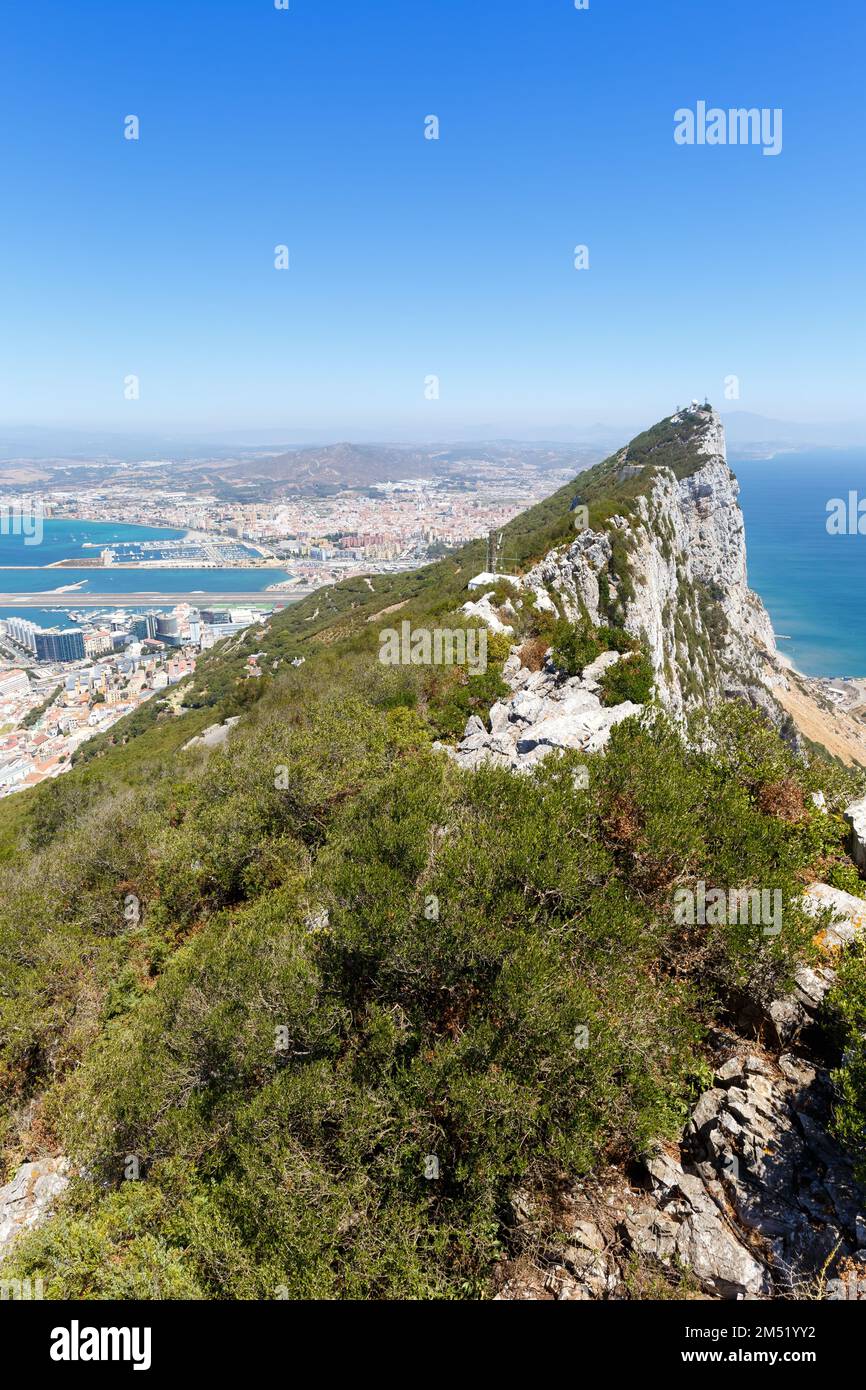 Gibraltar The Rock Mediterranean Sea portrait format travel traveling ...