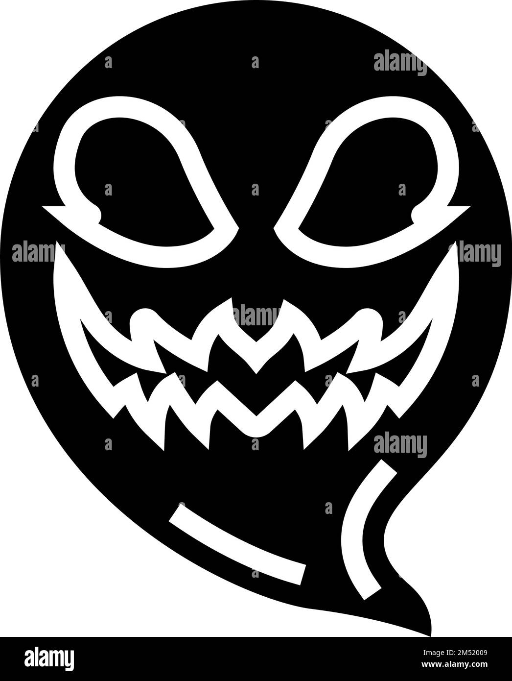 Scary ghost glyph icon Black and White Stock Photos & Images - Alamy