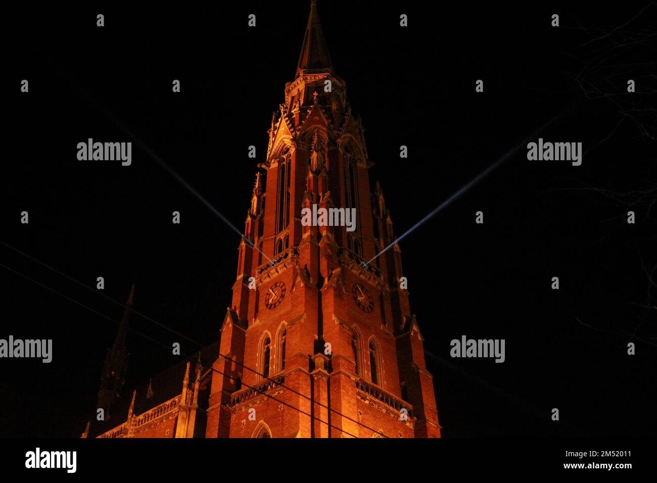 Osijek, Croatia. 24th Dec 2022. On Christmas Eve, the sky is lit up ...