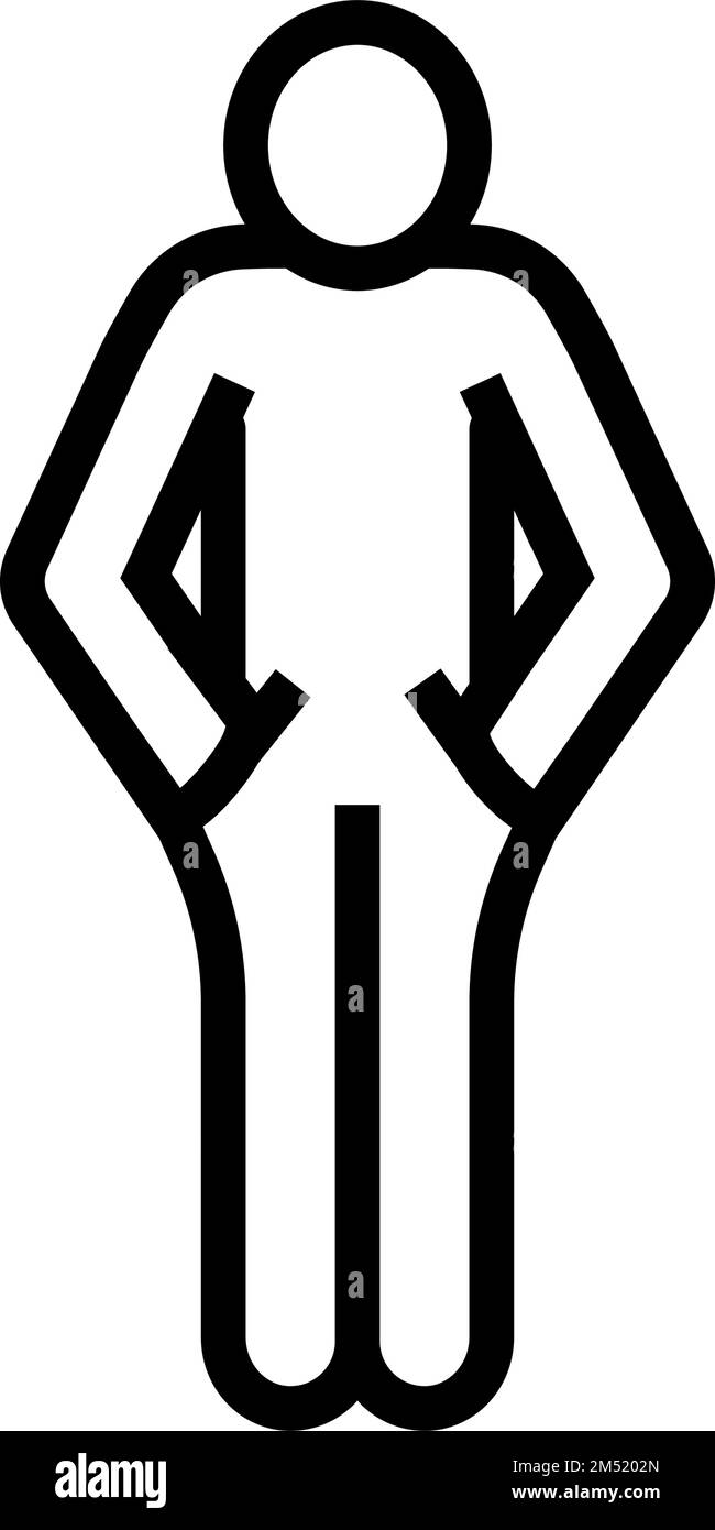 pocket people silhouette line icon vector illustration Stock Vector ...