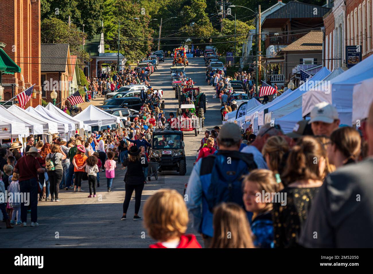 The people during Applefest Parade in the streets Stock Photo - Alamy