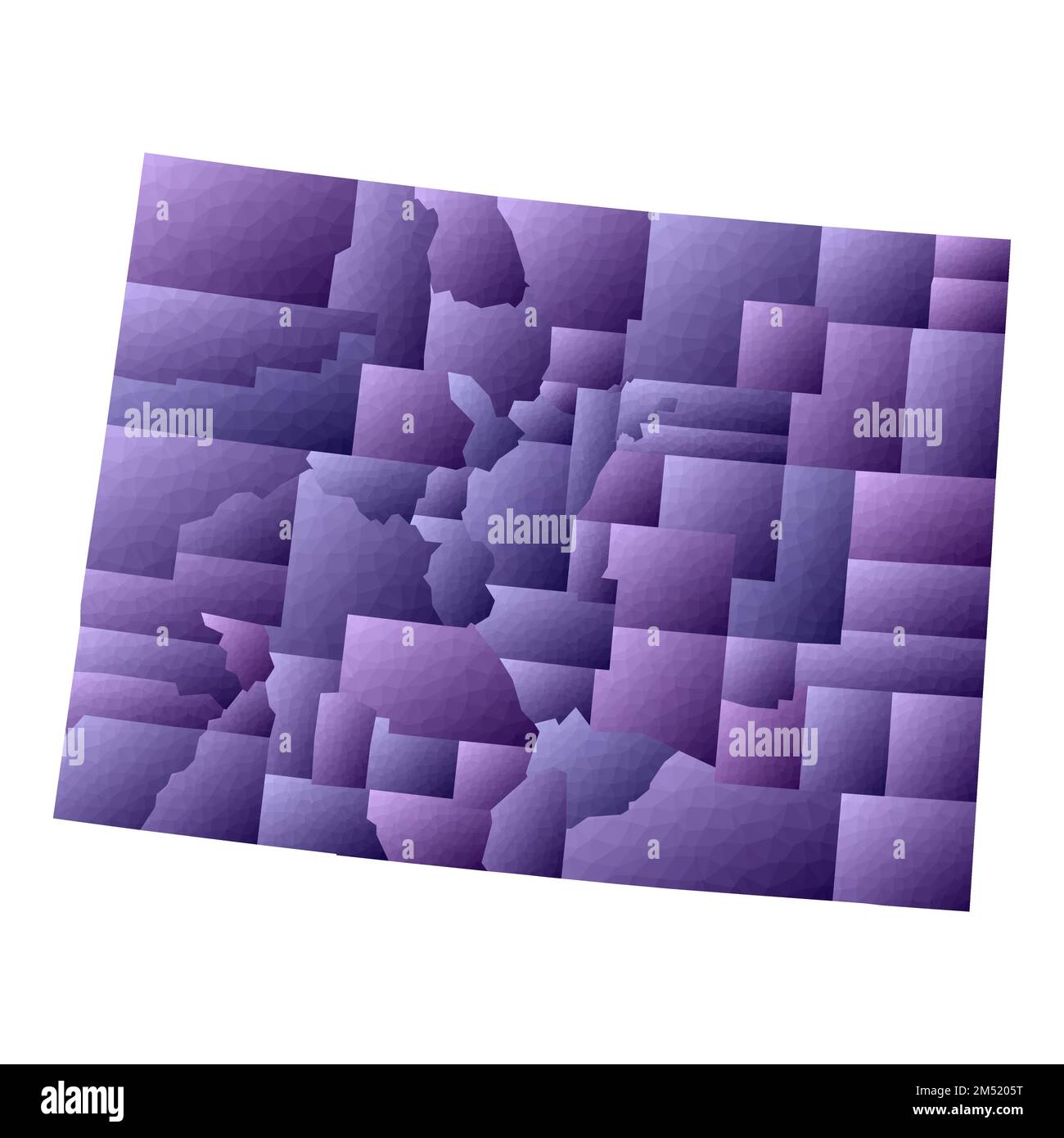 Colorado map. Geometric style US state outline with counties. Amazing ...