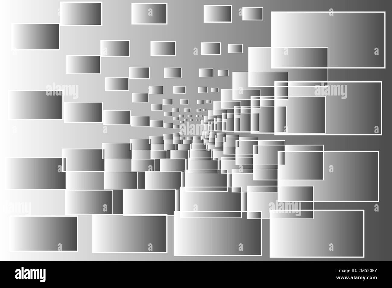 Abstract gradient monochrome background with a descending perspective ...