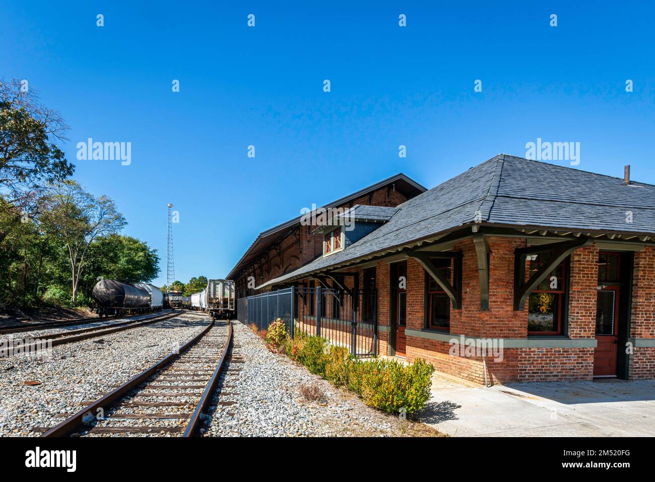 Carrollton, Georgia, USA-Oct. 20, 2022: The Old Depot on Bradley St ...