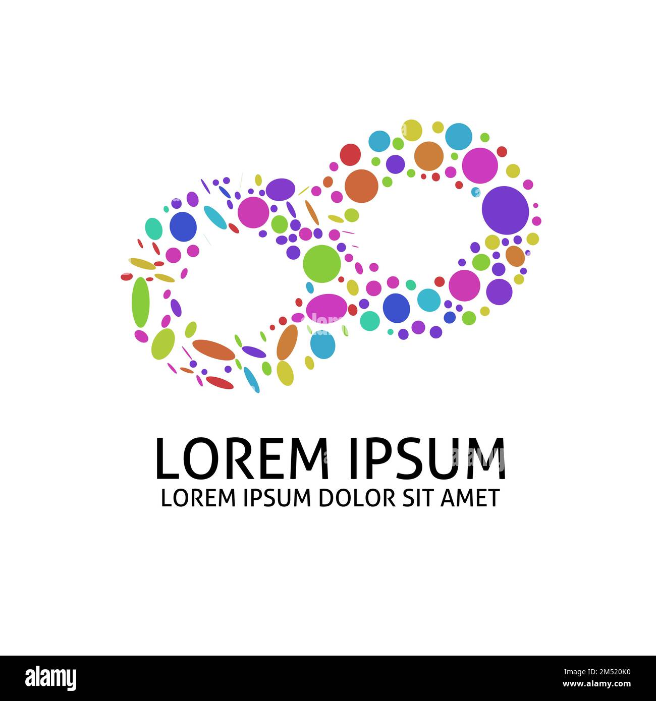 An illustration of an infinity sign with different colors isolated on a ...