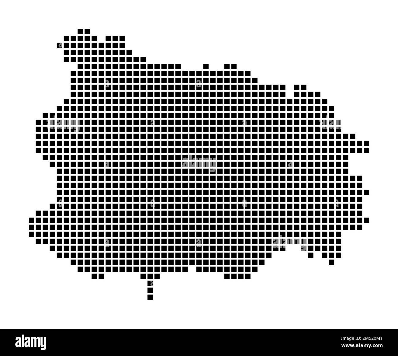 Ischia map. Map of Ischia in dotted style. Borders of the island filled ...