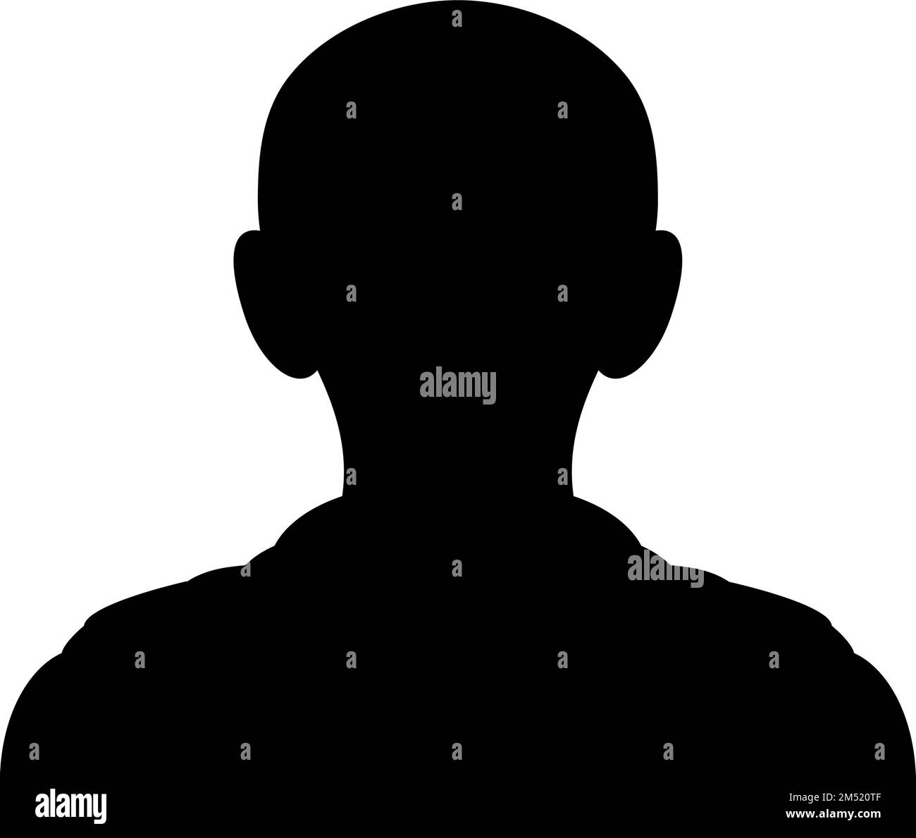 Default Avatar Silhouette Child Profile Icon. Illustration of Person ...