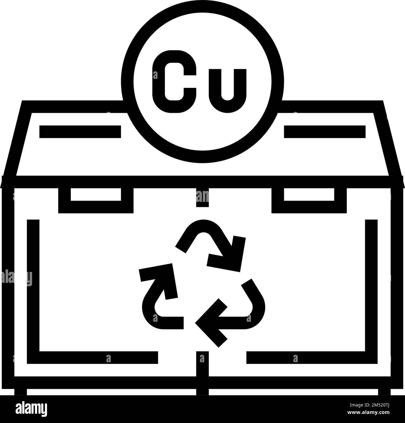 recycle copper line icon vector illustration Stock Vector Image & Art ...