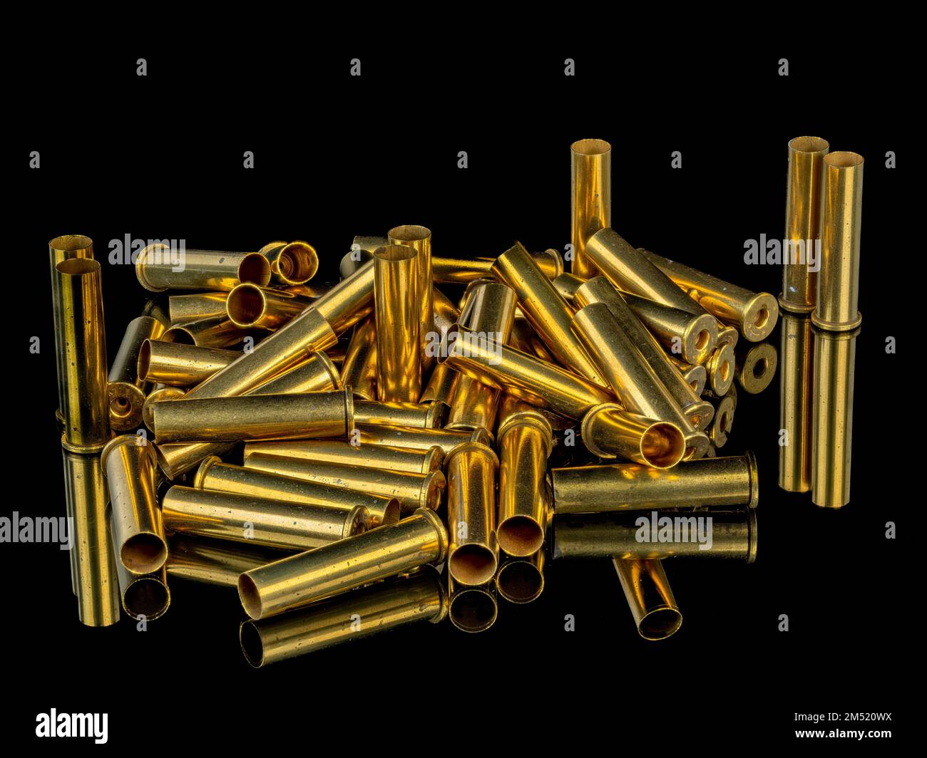 Many bullets brass cartridges ready for reloading Stock Photo - Alamy