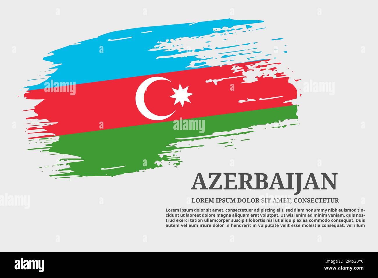 Azerbaijan flag grunge brush and text poster, vector Stock Vector Image ...