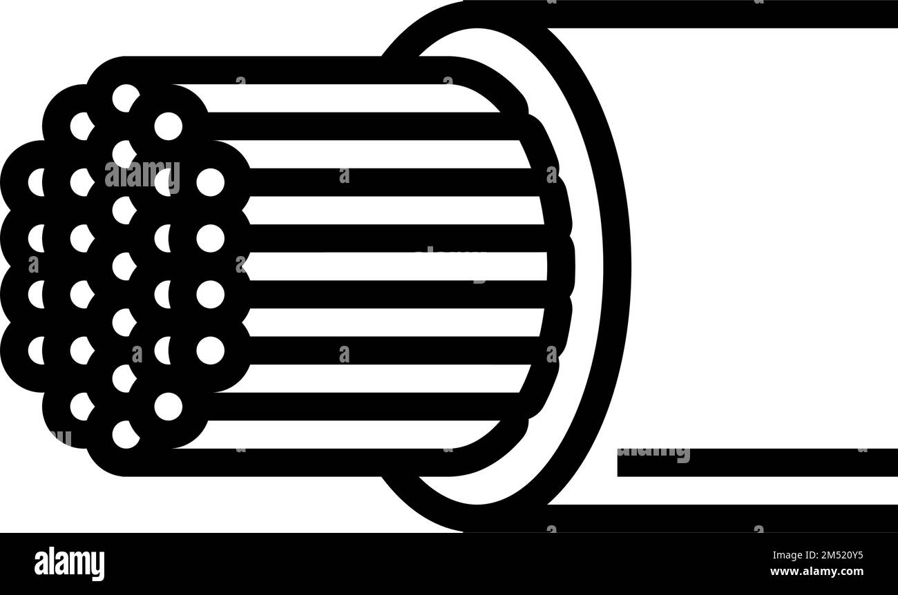 wire cable copper line icon vector illustration Stock Vector Image ...