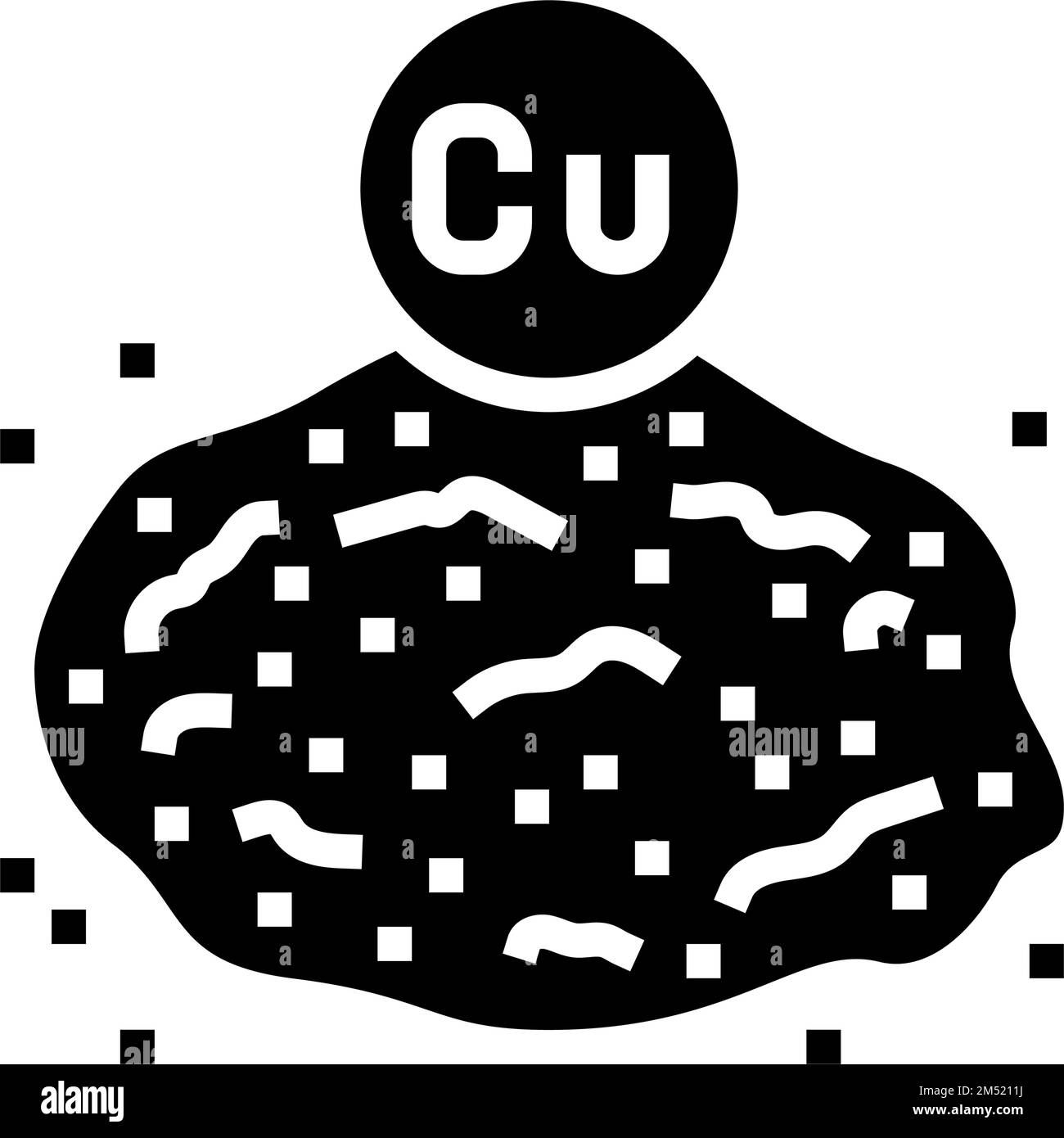 dried concentrate copper glyph icon vector illustration Stock Vector ...