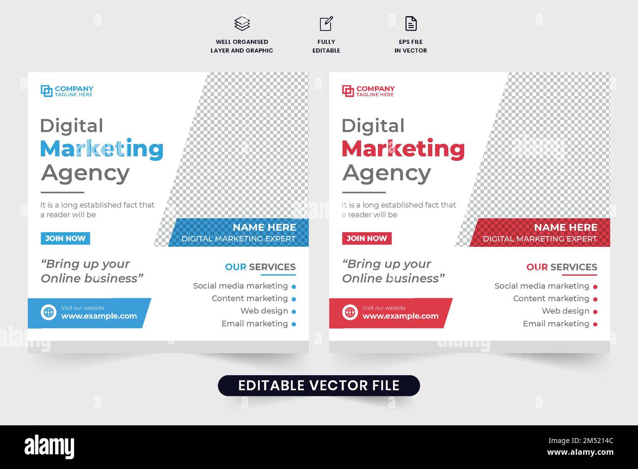 Professional digital marketing agency template design with creative ...