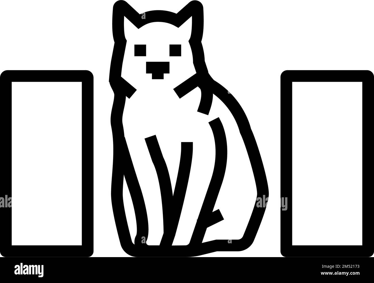 between preposition english line icon vector illustration Stock Vector ...