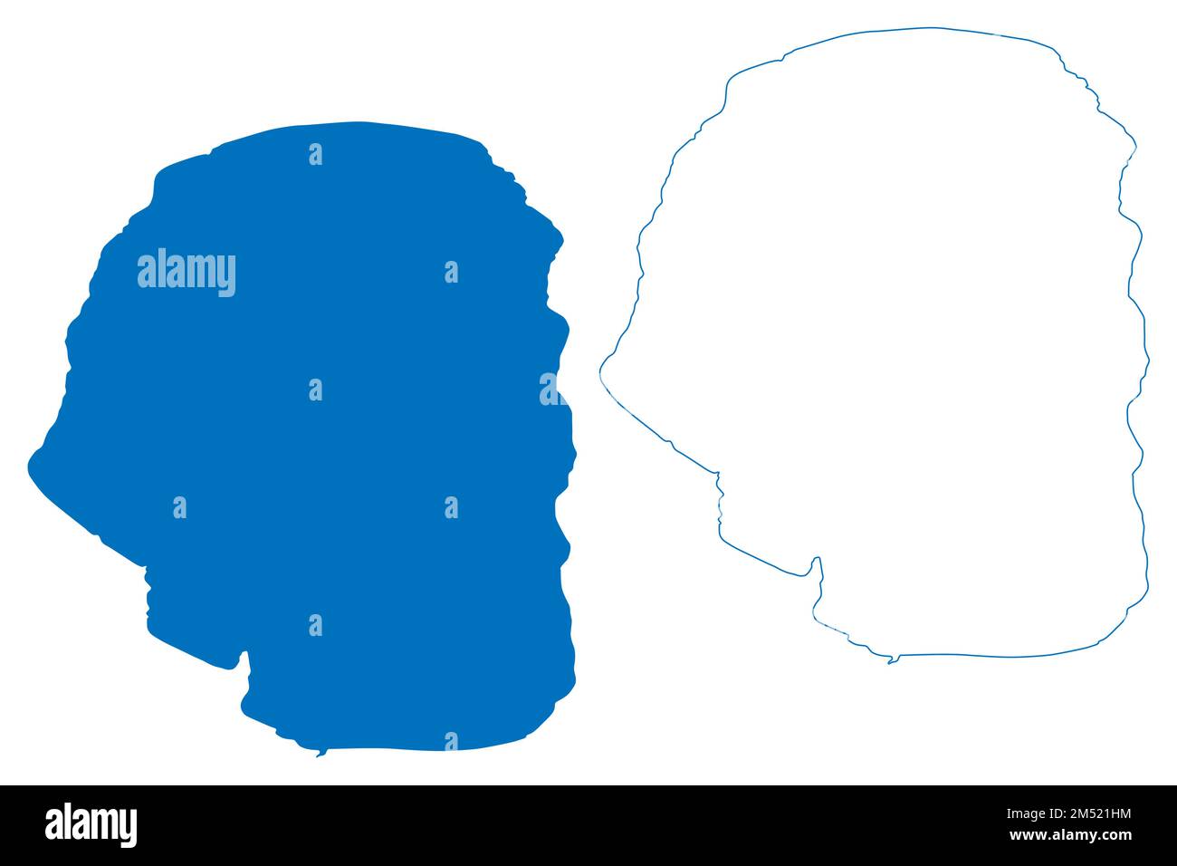 Lake Bolsena (Italian Republic, Italy) map vector illustration ...