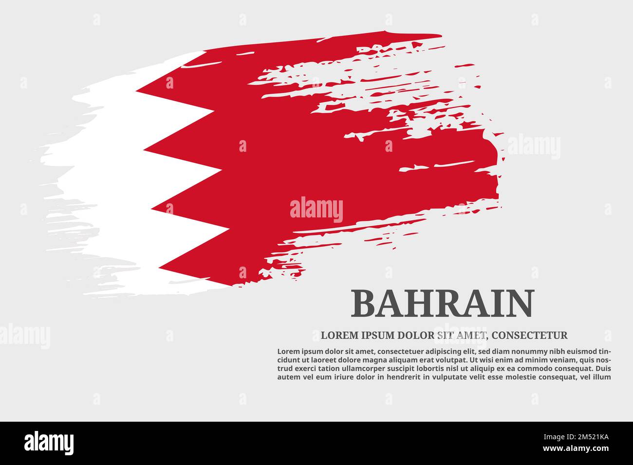 Bahrain flag grunge brush and text poster, vector Stock Vector Image ...