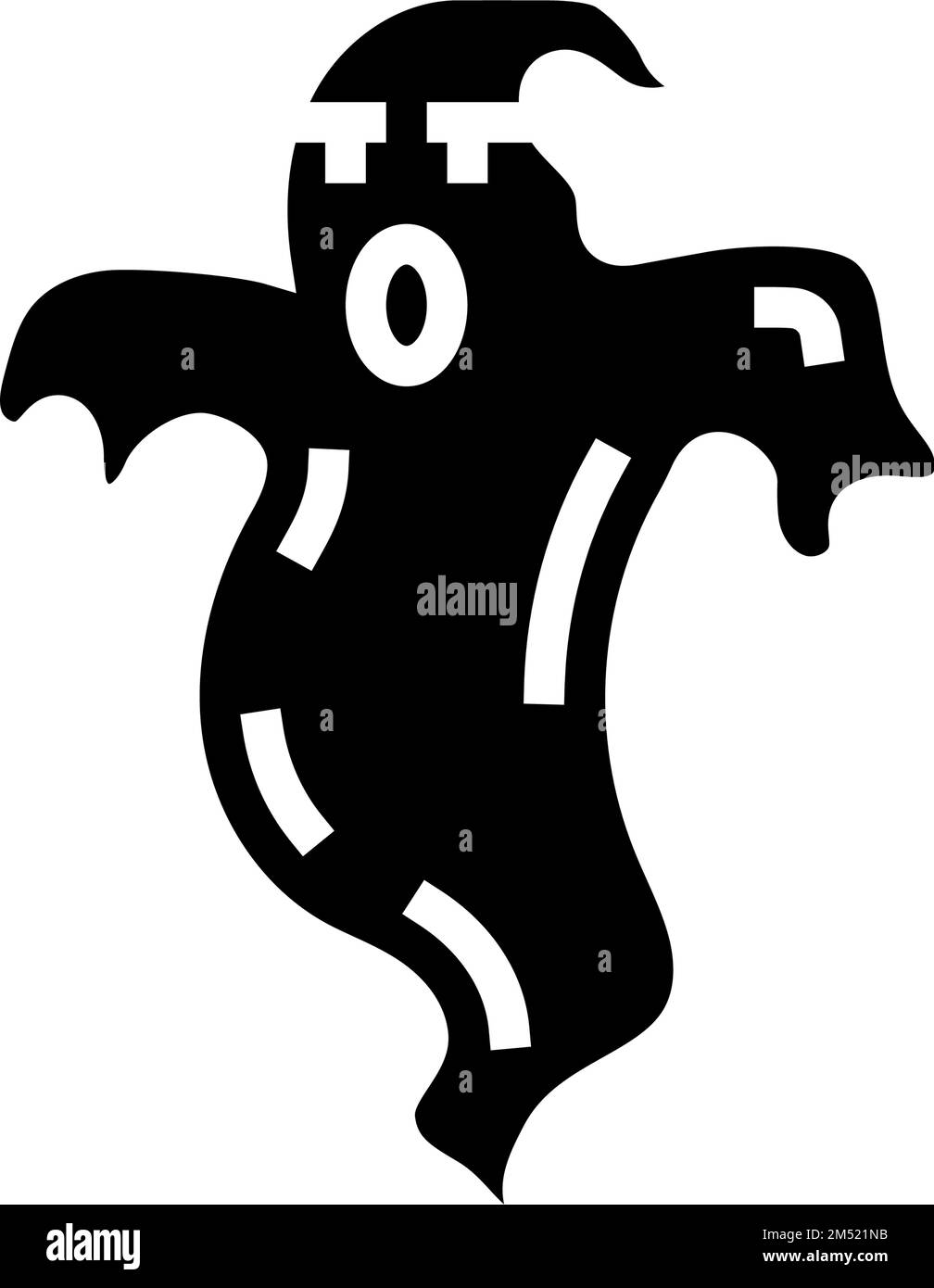 spooky ghost glyph icon vector illustration Stock Vector Image & Art ...