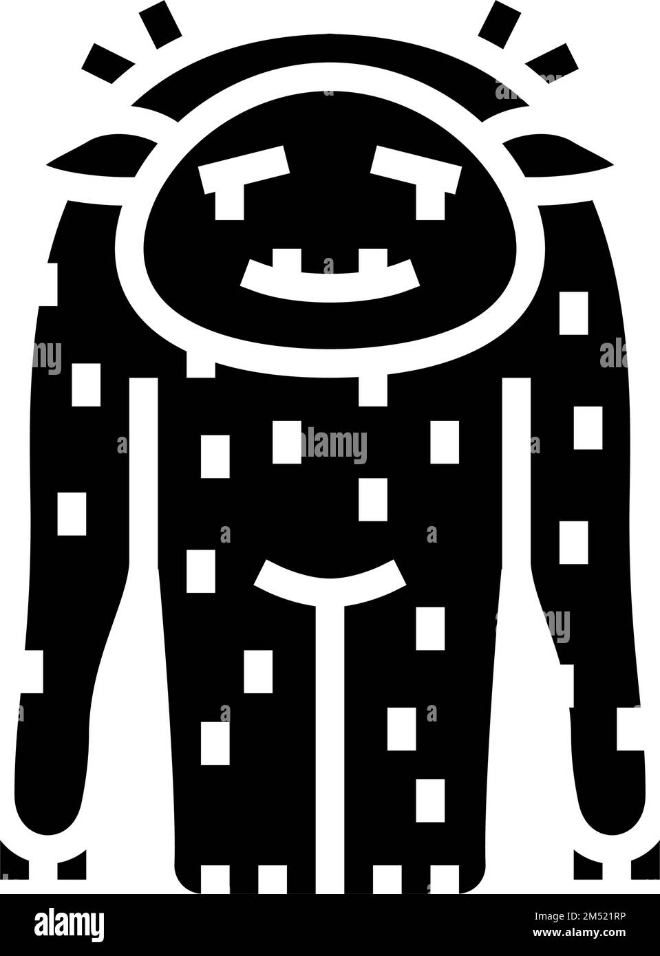 beast monster alien glyph icon vector illustration Stock Vector Image ...